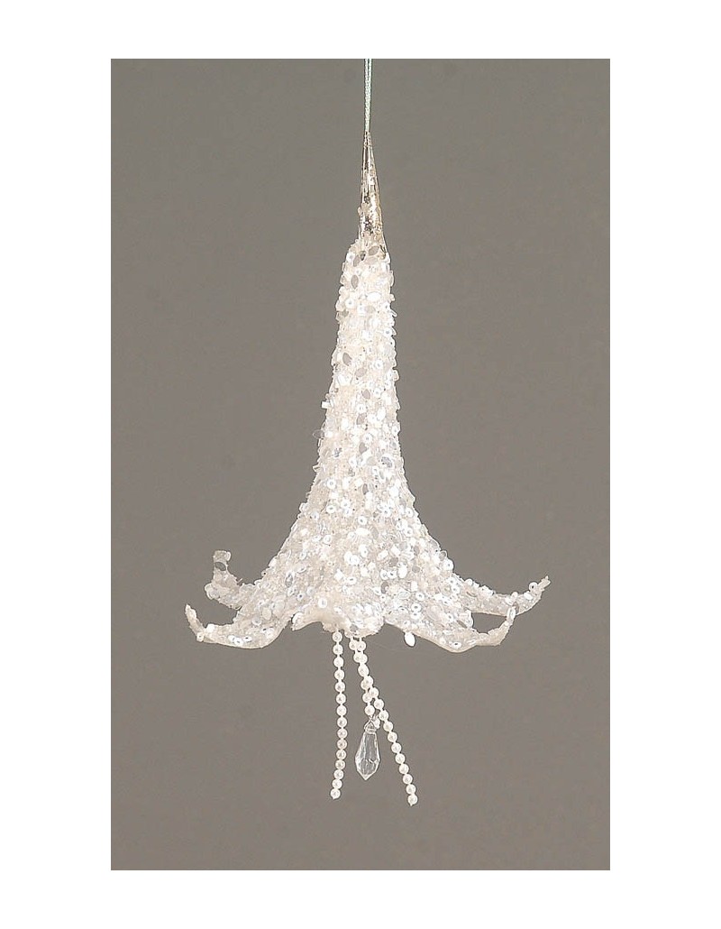 Ornament Lily alb 17cm | Atelierul Lui Mos Craciun