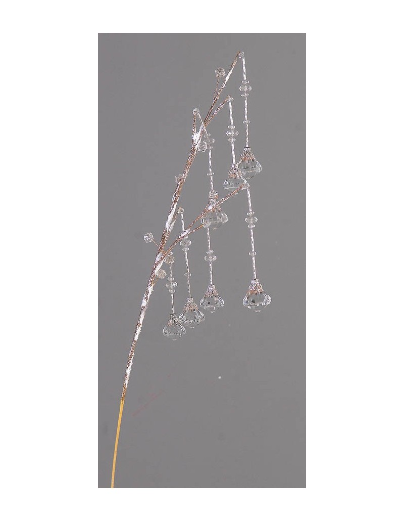 Crenguță Frosted Diamonds 68cm | Atelierul Lui Mos Craciun