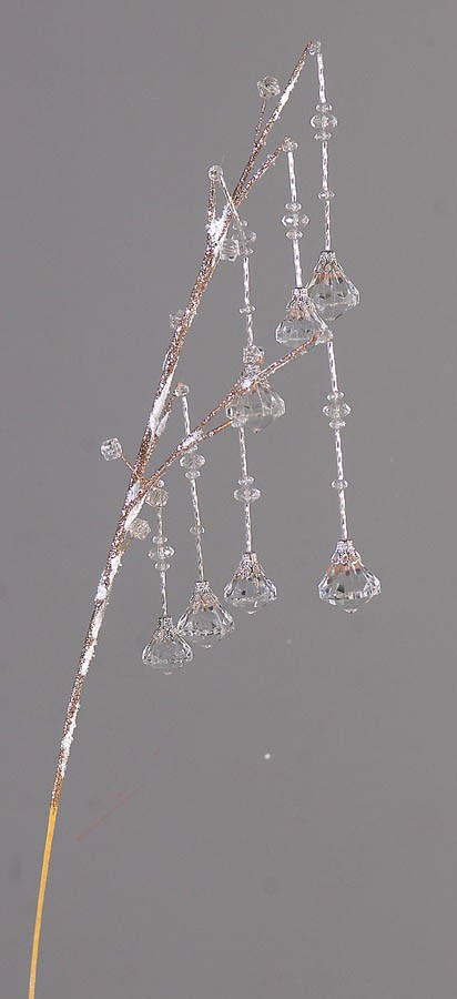 Crenguță Frosted Diamonds 68cm | Atelierul Lui Mos Craciun